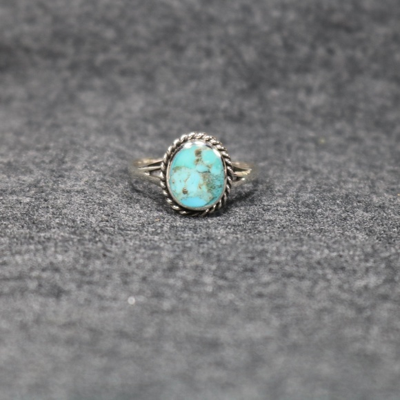 Sterling | Jewelry | 925 Sterling Silver Genuine Turquoise Ring | Poshmark